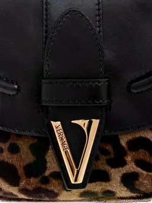 Versace Virtus Leopard Print Tote Bag