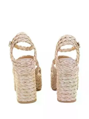 CastaÑer Fresa Raffia Platform Sandals
