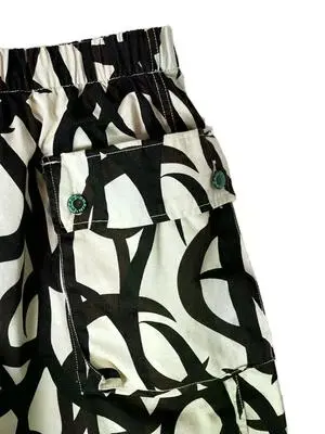 BRAIN DEAD Abstract-print Shorts