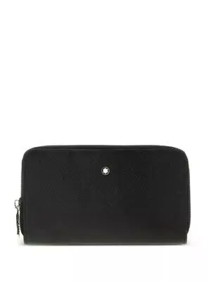Montblanc Zip-around Leather Wallet - Black