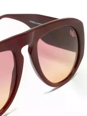 ANDY WAWA Gradient Round-frame Sunglasses - Red