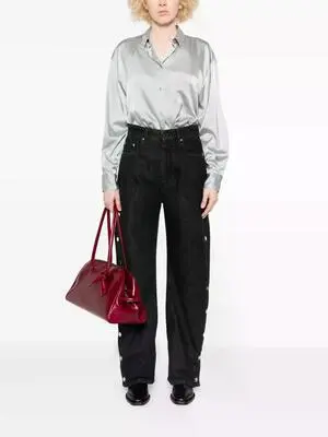 FORTE_FORTE Satin Long Sleeve Shirt