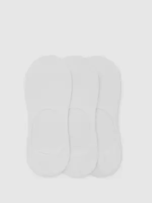 REISS Axis Invisible Trainer Socks 3-pack - White