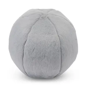 Aqua Big Rabbit Faux Fur Ball Pillow Exclusive - Cool Grey