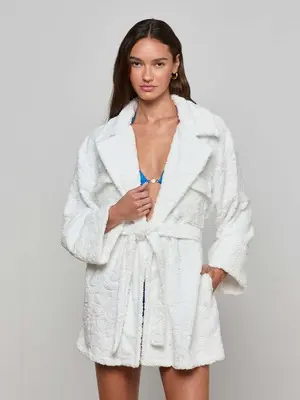 L'Agence Caterina Cover-up Robe - White