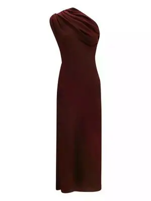 Khaite Draped One-shoulder Dress - Red
