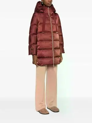 Herno Hooded Quilted Coat - Red