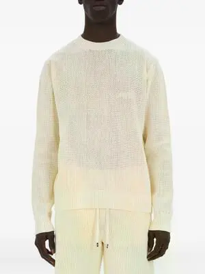 Amiri Waffle-knit Crew-neck Pullover