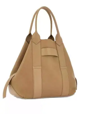 Hogan Leather Script Tote Bag - Brown