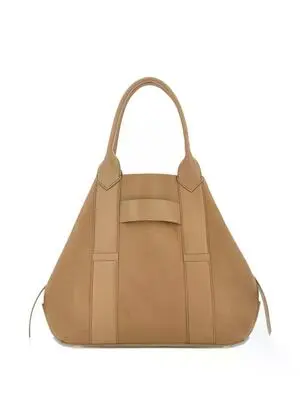 Hogan Leather Script Tote Bag - Brown