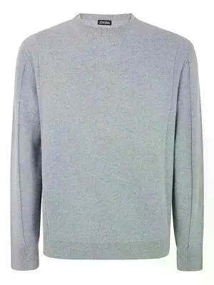 Zegna Round-neck Wool-cashmere Blend Sweater