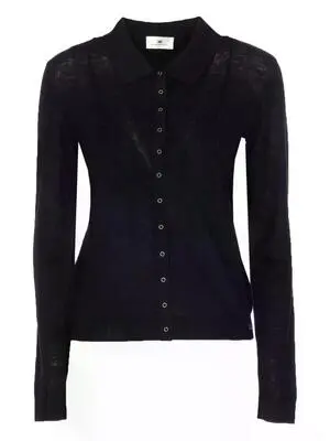 Elisabetta Franchi Button-front Virgin Wool-blend Cardigan