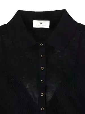 Elisabetta Franchi Button-front Virgin Wool-blend Cardigan