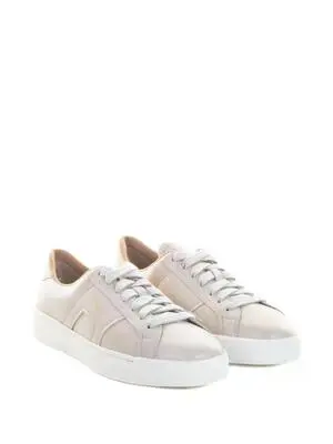 Santoni Leather Lace-up Sneakers