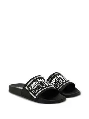 Versace Logo-embossed Slides