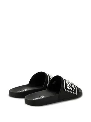 Versace Logo-embossed Slides