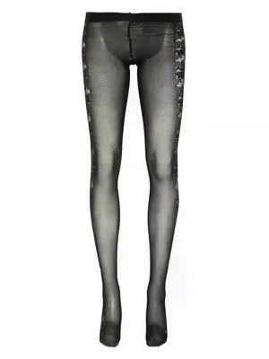 Falke Lace-panelled Tights - Black