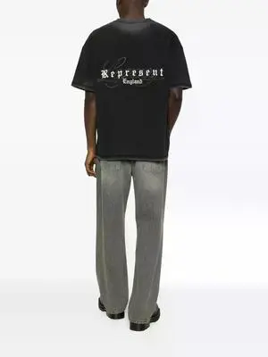 REPRESENT Embroidered-logo T-shirt