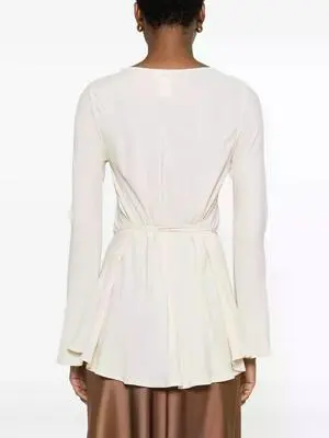 OTTOD'AME Bell-sleeve Tie-front Top
