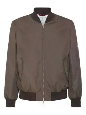 Brunello Cucinelli Zip-front Bomber Jacket - Brown