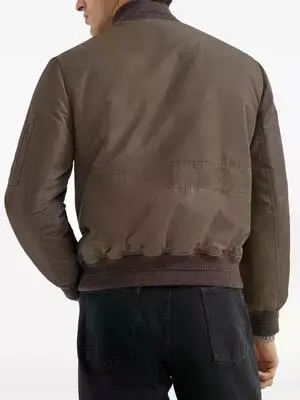 Brunello Cucinelli Zip-front Bomber Jacket - Brown