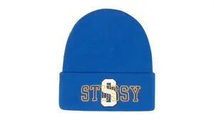 StÜssy Cuff Varsity S Beanie - Blue