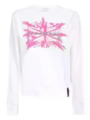 John Richmond Union Jack Embellished Sweatshirt - White