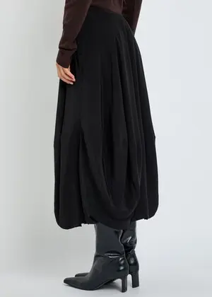LEMAIRE Balloon Silk-crepe Midi Skirt