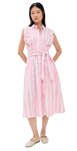 LE BOP Striped Maxi Dress