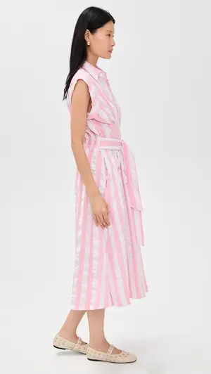 LE BOP Striped Maxi Dress