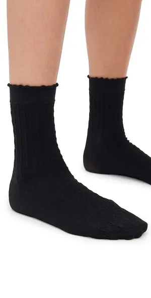 Falke Posh Pulse Houndstooth Socks Black