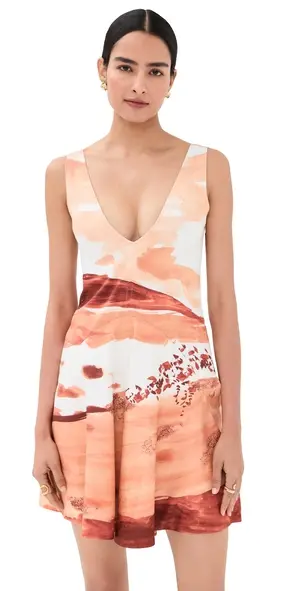 JW Anderson Printed V-neck Mini Dress