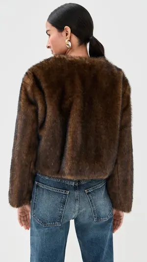 Marc Jacobs Teddy Faux Fur Cropped Jacket