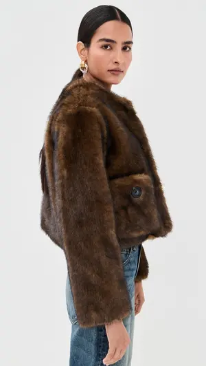 Marc Jacobs Teddy Faux Fur Cropped Jacket