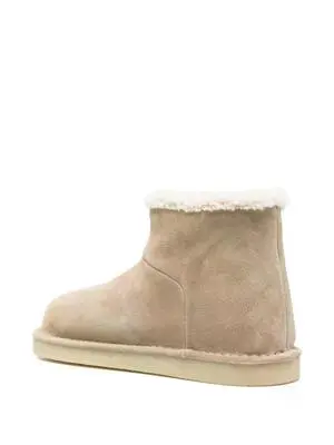 Miu Miu Suede Shearling-lined Ankle Boots