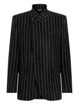 Dolce & Gabbana Pinstripe-pattern Mandarin-collar Blazer