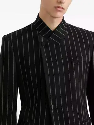 Dolce & Gabbana Pinstripe-pattern Mandarin-collar Blazer