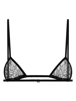 Dolce & Gabbana Lace Triangle Bra - Black