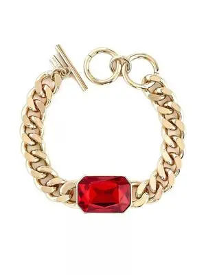 KENNETH JAY LANE Curb-chain Ruby Bracelet - Gold