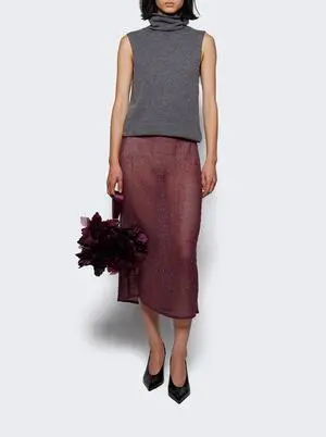 Zeynep Arçay Crystal-embellished Fishnet Pencil Skirt