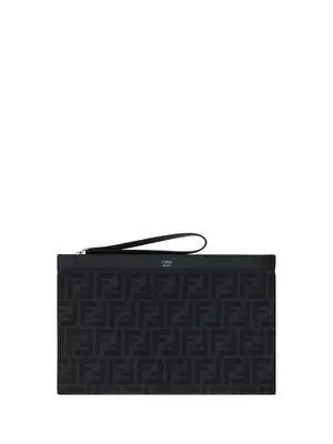 Fendi Jacquard Clutch Black