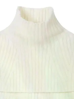 Eric Bompard Ribbed Knit High-neck Bib