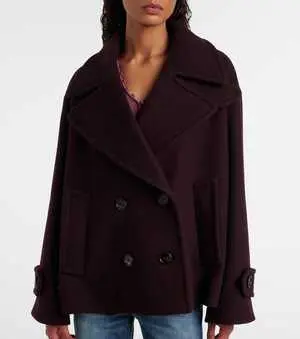 Chloé Double-breasted Wool-blend Coat