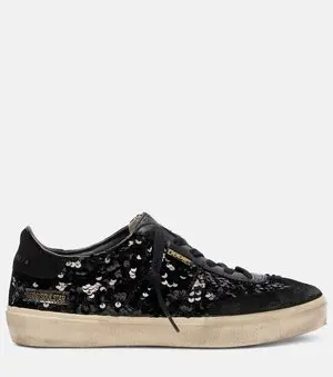 GOLDEN GOOSE Soul Star Sequined Leather Sneakers