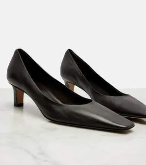 THE ROW Carla 45 Leather Pumps