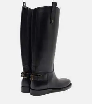 Burberry Cavalier Leather Knee-high Boots - Black