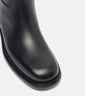 Burberry Cavalier Leather Knee-high Boots - Black