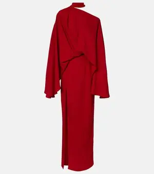 TALLER MARMO Brooks Scarf-detail Crêpe Maxi Dress - Red