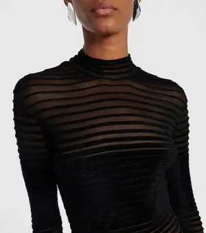 MUGLER Re/edit Semi-sheer Gown