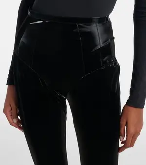 MUGLER Re/edit High-rise Stirrup Leggings
